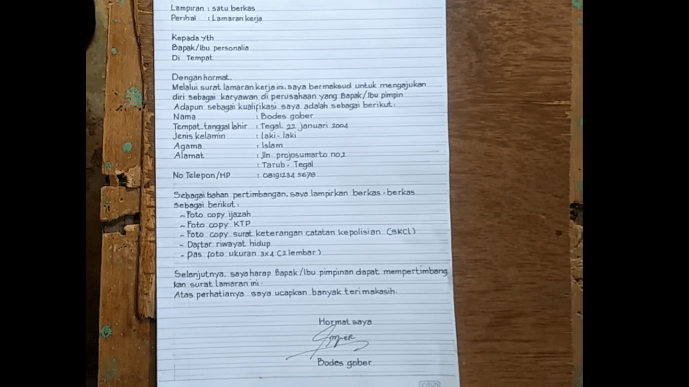 Cara Membuat Surat Lamaran Kerja Formal tapi Tetap Menarik | Sediksi.com