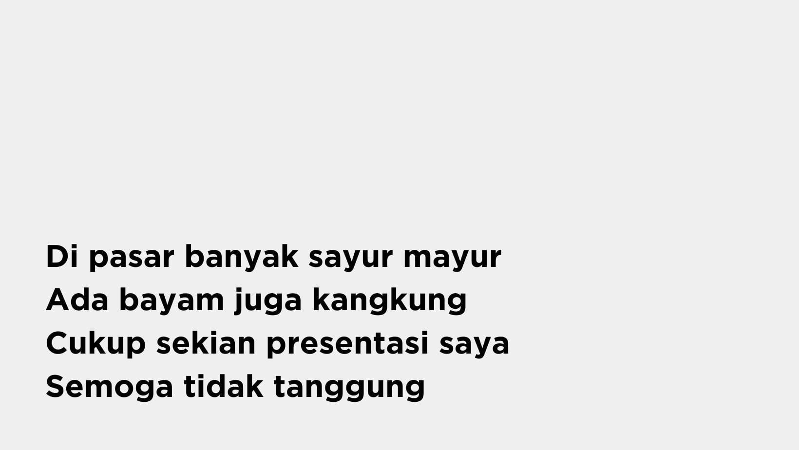 28 Contoh Pantun Penutup Presentasi Lucu Bikin Ngakak
