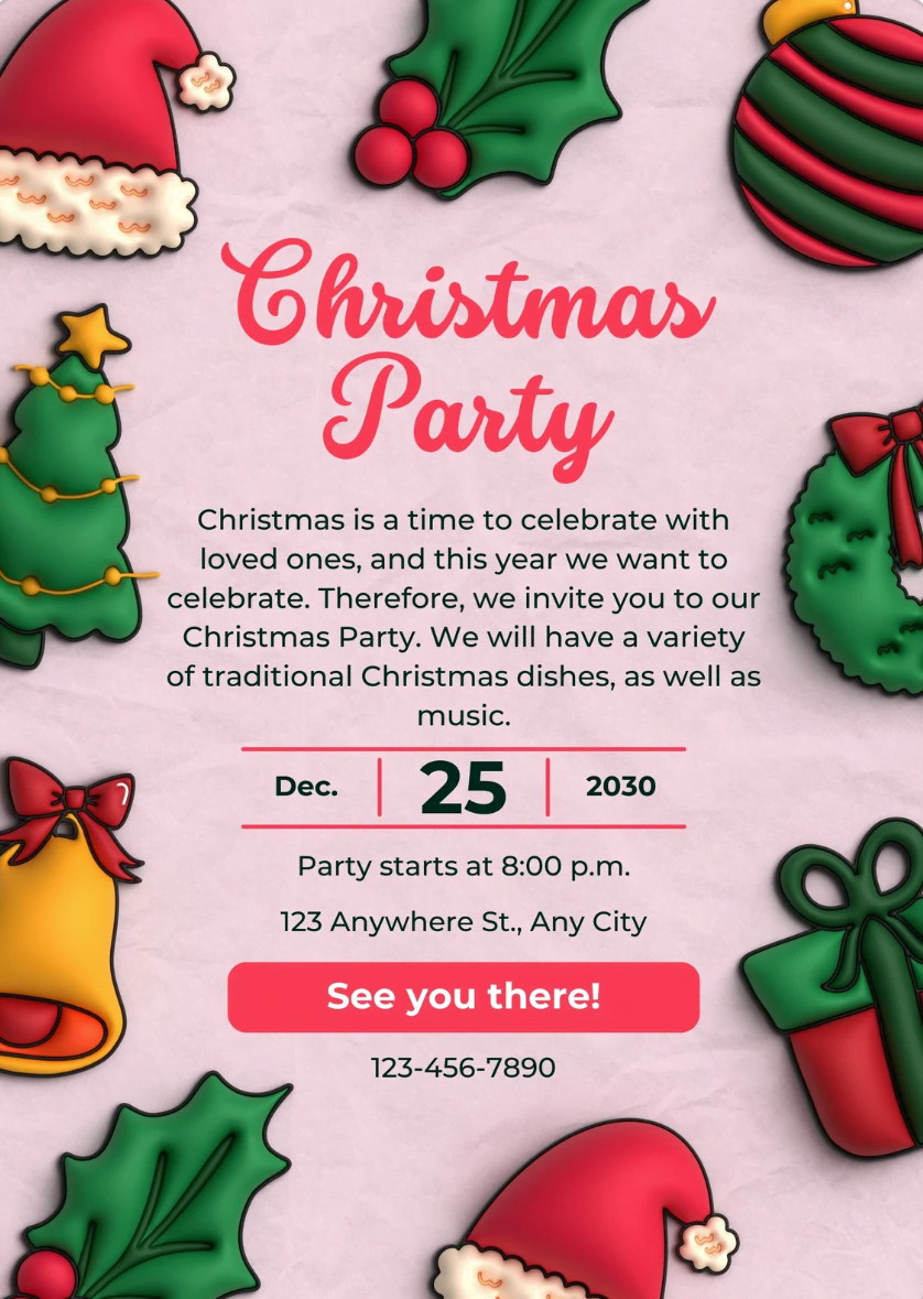 10 Contoh Undangan Natal 2023 Terbaru, Mudah Bikinnya!