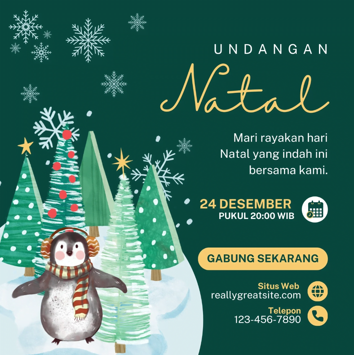 10 Contoh Undangan Natal 2023 Terbaru, Mudah Bikinnya!