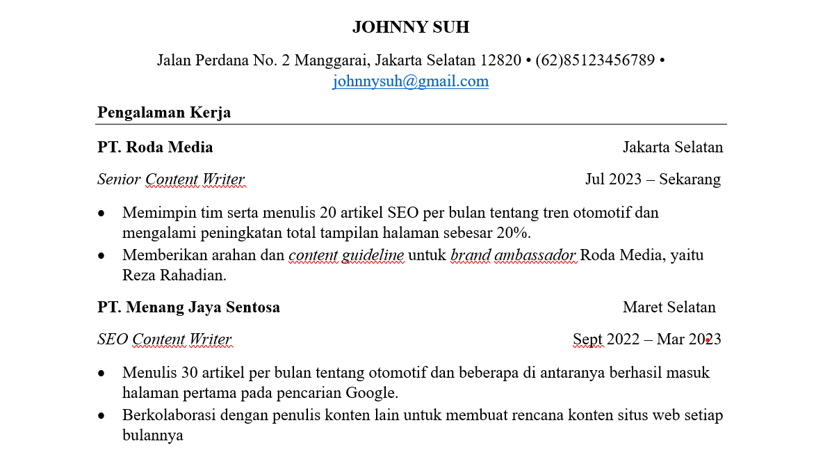 Cara Membuat CV ATS Friendly di Word yang Mudah dan Praktis