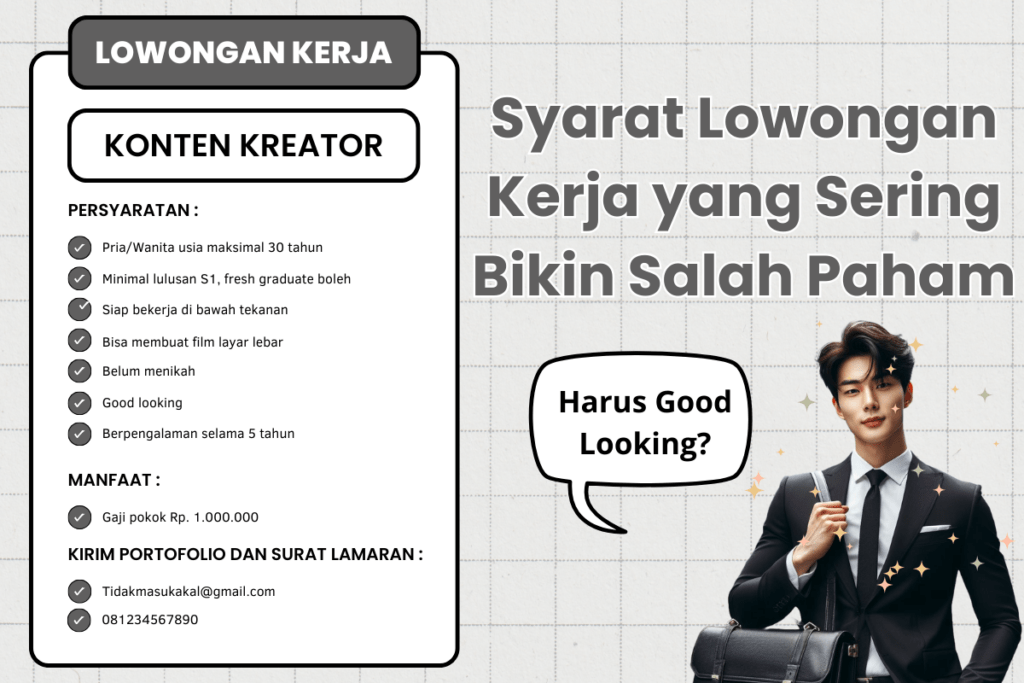 5 Syarat Lowongan Kerja yang Sering Bikin Salah Paham, Harus Good Looking?