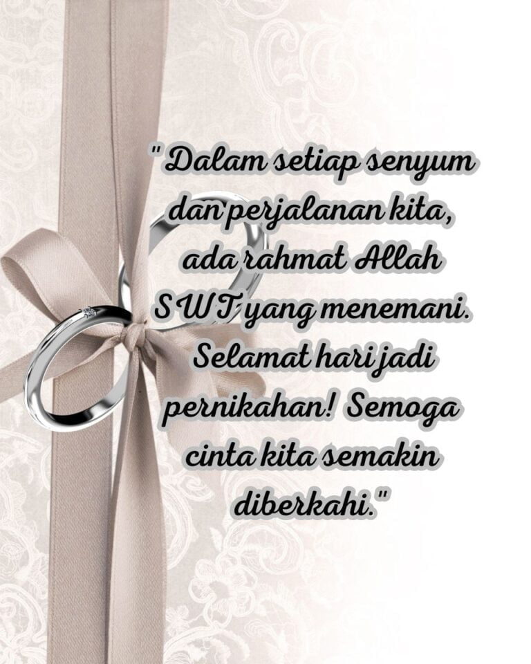 25 Ucapan Anniversary Pernikahan Islami Penuh Cinta dan Romantis