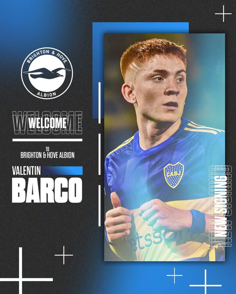 Valentin Barco Diresmikan Brighton, Wonderkid FM Nih!